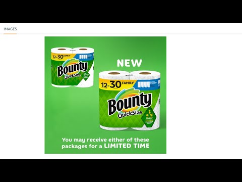 Bounty Quick Size Paper Towels, White, 12 Family Rolls = 30 Regular Rolls