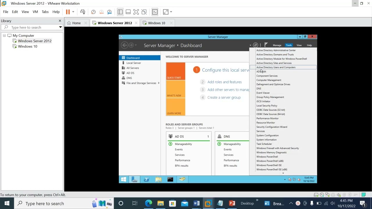 Lesson6: create users, computers and organizational unit in active directory
