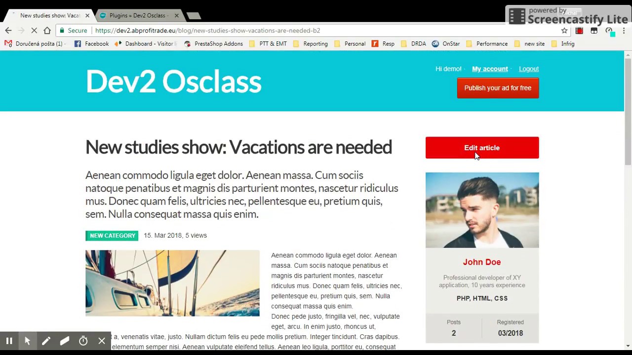Blog Plugin for Osclass classifieds - Messaging and Communication Osclass plugins - OsclassPoint