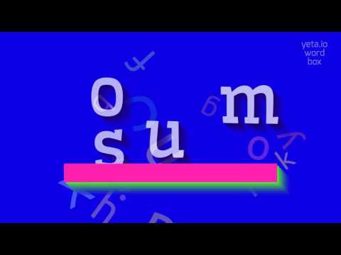 SOUM - HOW TO PRONOUNCE IT? #soum