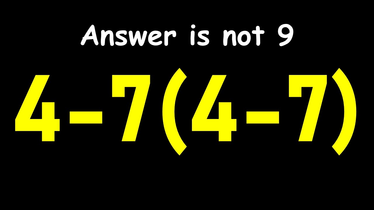 Can You Solve This Simple Math Problem?