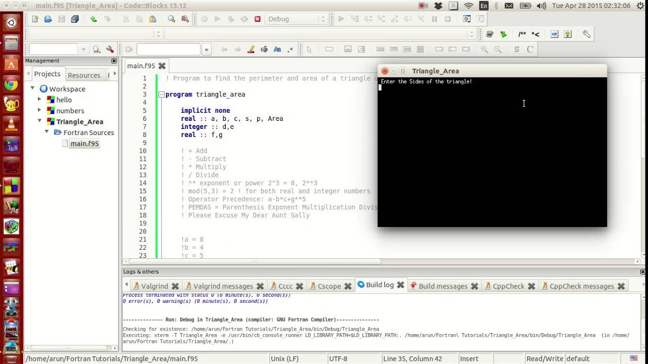 Fortran Programming Tutorials (Revised) : 008 : Explicit type casting + read statement