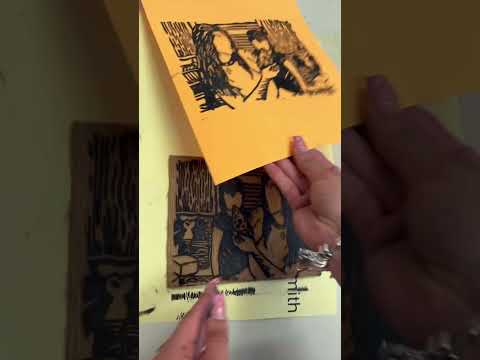 Beautiful print 💛 | Linocut printmaking