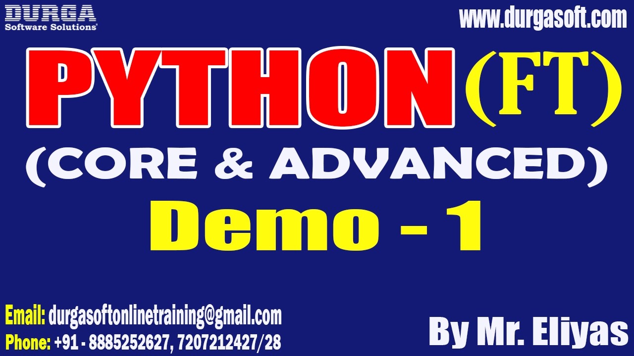 PYTHON (Fast Track) tutorials || Demo - 1 || by Mr. Eliyas On 02-04-2026 @9PM (IST)
