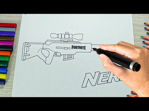 VERY EASY COLORING! How To Color NERF | COLORING PAGES for kids