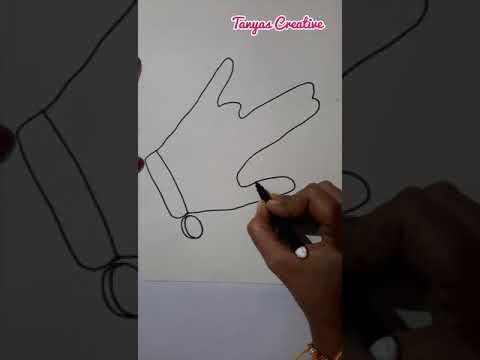 #shorts #art #youtube How to draw easy dog with your hand