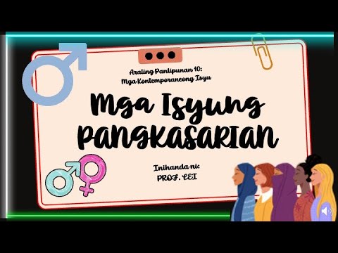 Kasarian at Sekswalidad sa Lipunan #isyungpangkasarian #grade10 #kasarian #sekswalidad