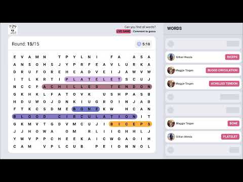 Live Word Search: Human Biology