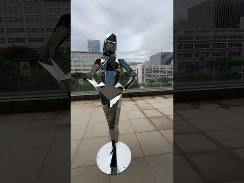 Indoor luxury hotel office airport home decoration artwork stainless steel woman sculpture #art