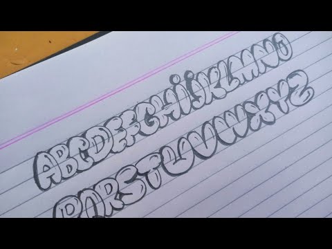 How to draw graffiti bubble letters a-z | Write Bubble Letters