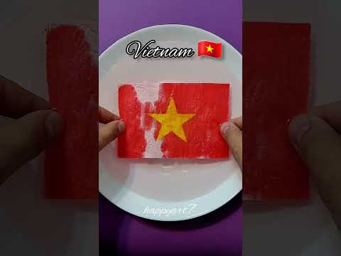 Flag of Vietnam ๐ป๐ณ #satisfying #art #diy #drawing #emoji #theboys #viralshorts #gaming #funny