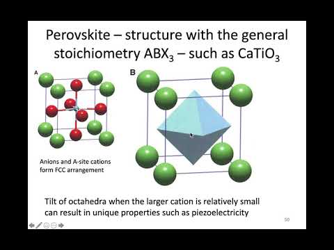 MSE 403 S21 Lecture 6 - Module 1 - Complex Ceramic Structures: Perovskite