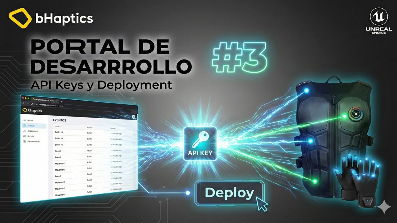 #3 bHaptics Course for Unreal Engine: Developer Portal, Events, and API Keys