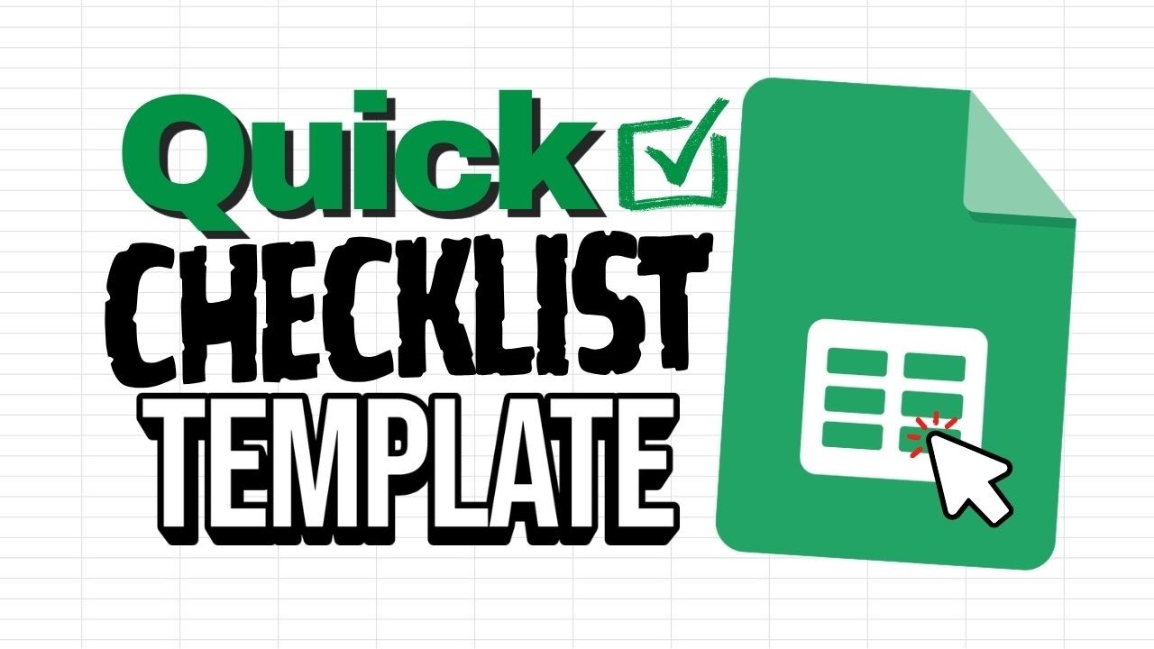 Create a Quick Checklist with this Template! (Google Sheets Templates)