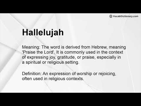 Hallelujah Meaning