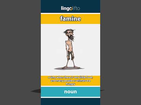 π¬π§ Famine Meaning : Flash Card : Learn English Vocabulary