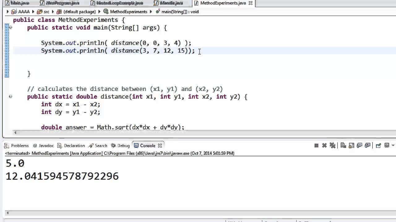 Methods with return values