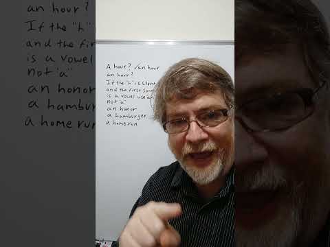 Do You Say a hour or an Hour? Common English Error = English Tutor Nick P