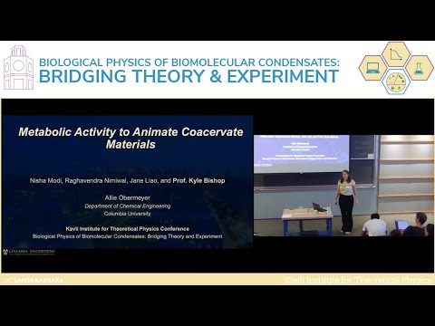 Metabolic Activity to Animate Coacervate Materials | Allie Obermeyer (Columbia)