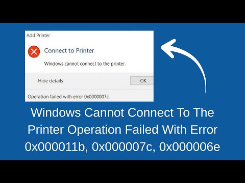 Windows cannot connect to the printer error 0x000011b | Видео