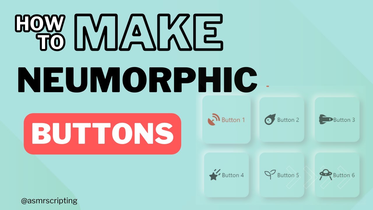 Neumorphic Button Using HTML And CSS | Neomorphic Style Web Design