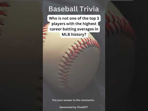 MLB Highest Career Batting Averages: Can you name the top 3 of all-time?