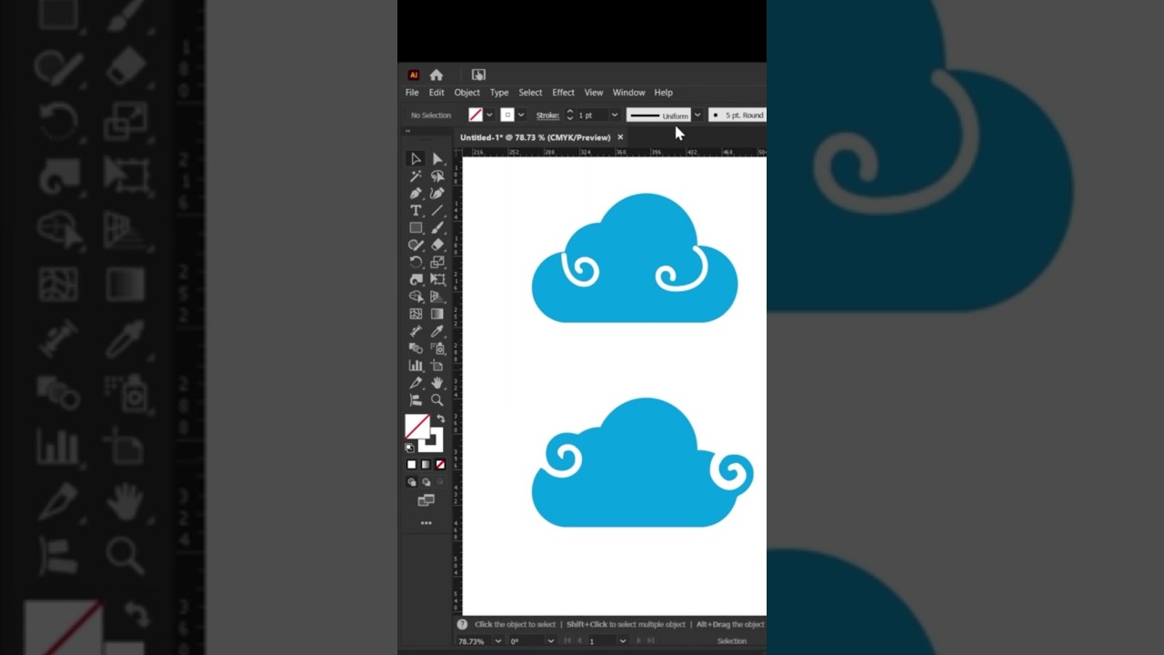 Adobe Illustrator Tip 2025 - How to draw Cloud in Japanese Style like a LEGEND #design #illustrator