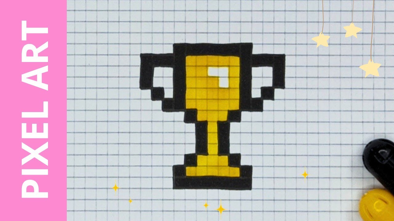 How to draw a Trophy in Pixel Art 🏆