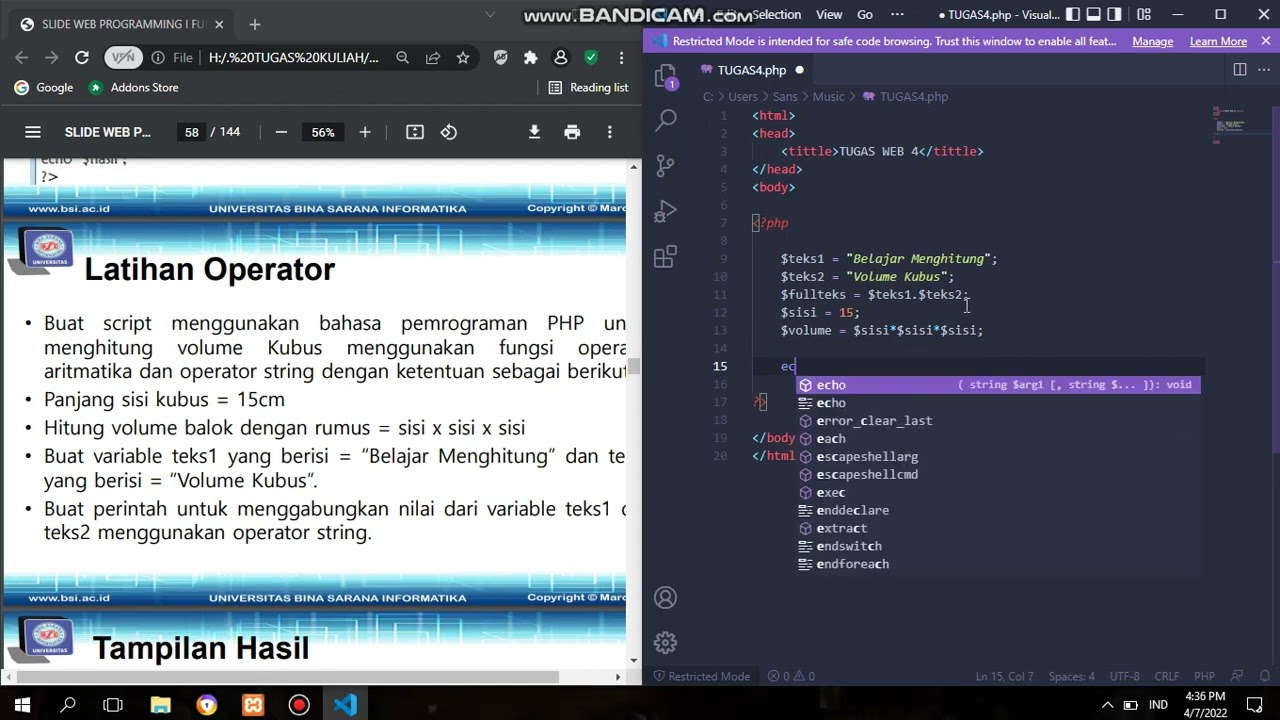 Tugas Pertemuan 4 - Web Programming 1