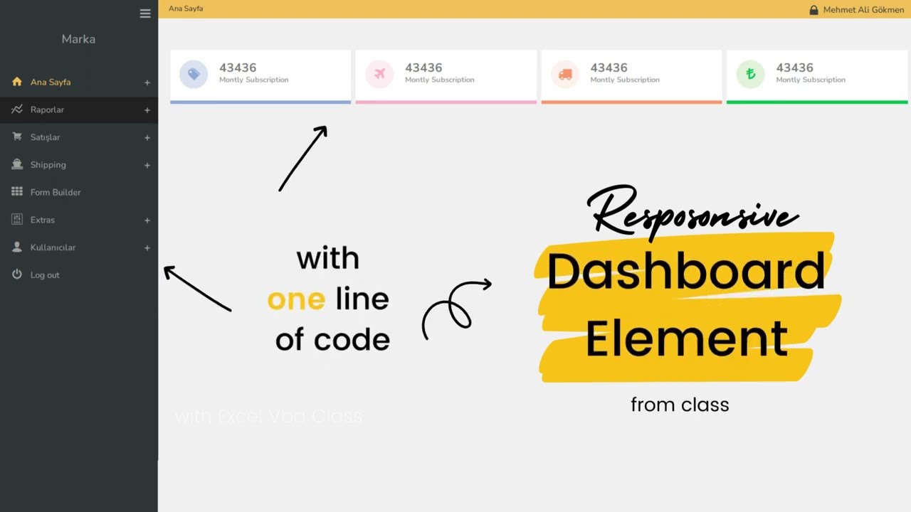 Responsive DashBoard Element with vba