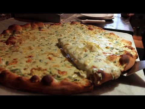 Artichoke Basille's famous creamy artichoke pizza