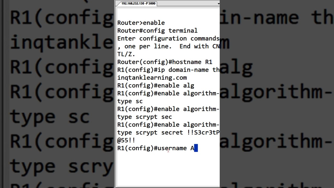 Securing Cisco with SSH and SCRYPT