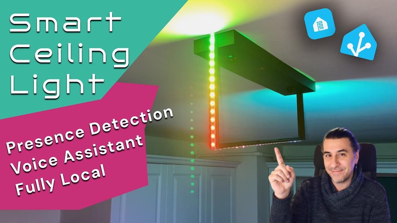 Smart Ceiling Lamp with AI Voice Assistant and Presence detection