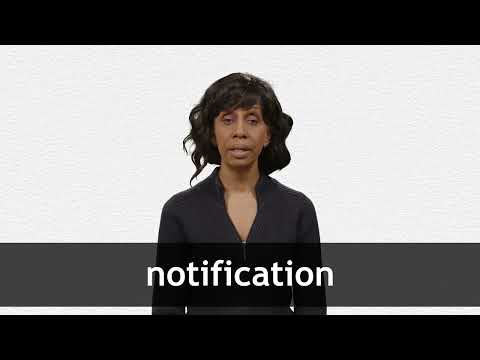 NOTIFICATION definition and meaning | Collins English Dictionary