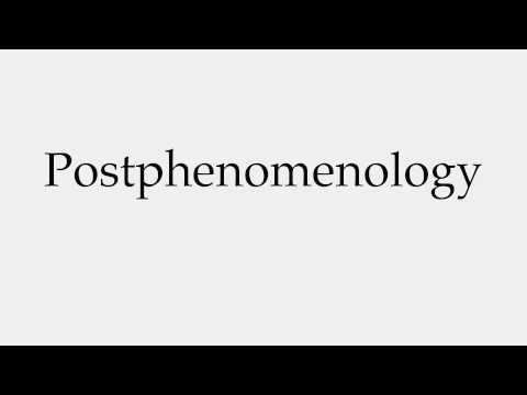 How to Pronounce Postphenomenology