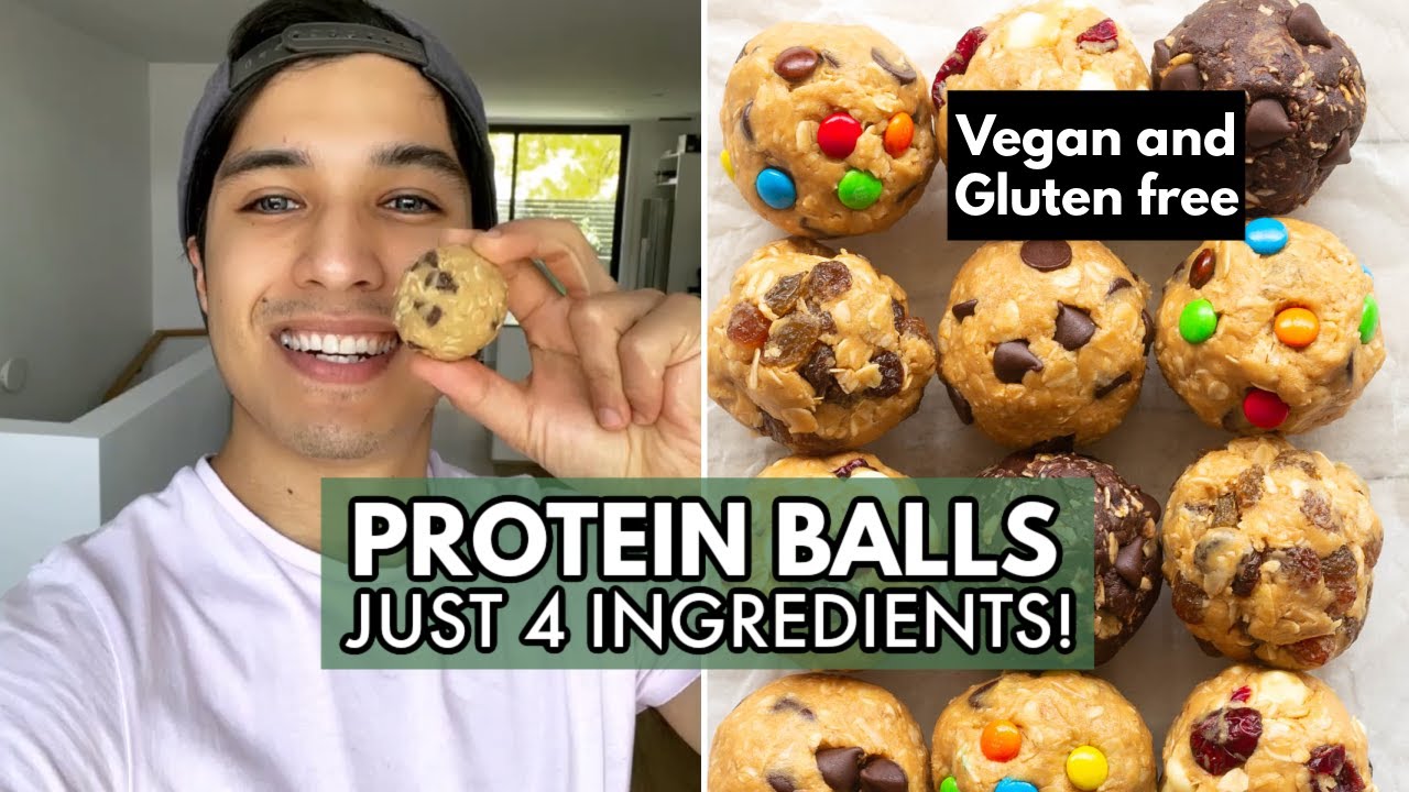 Homemade Protein Balls Recipe- How to make them with just 4 ingredients (vegan and gluten-free!)