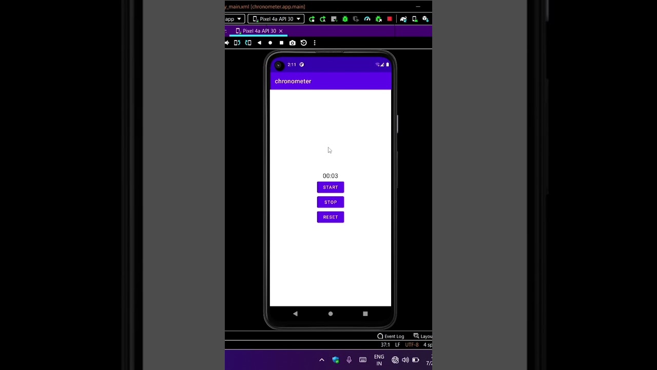 android countdown timer pause resume💖| chronometer android| android countdown timer example