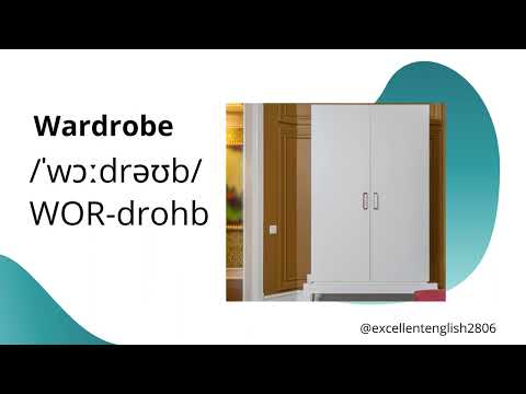 How to pronounce Wardrobe in British English? - Furniture in British English #shorts