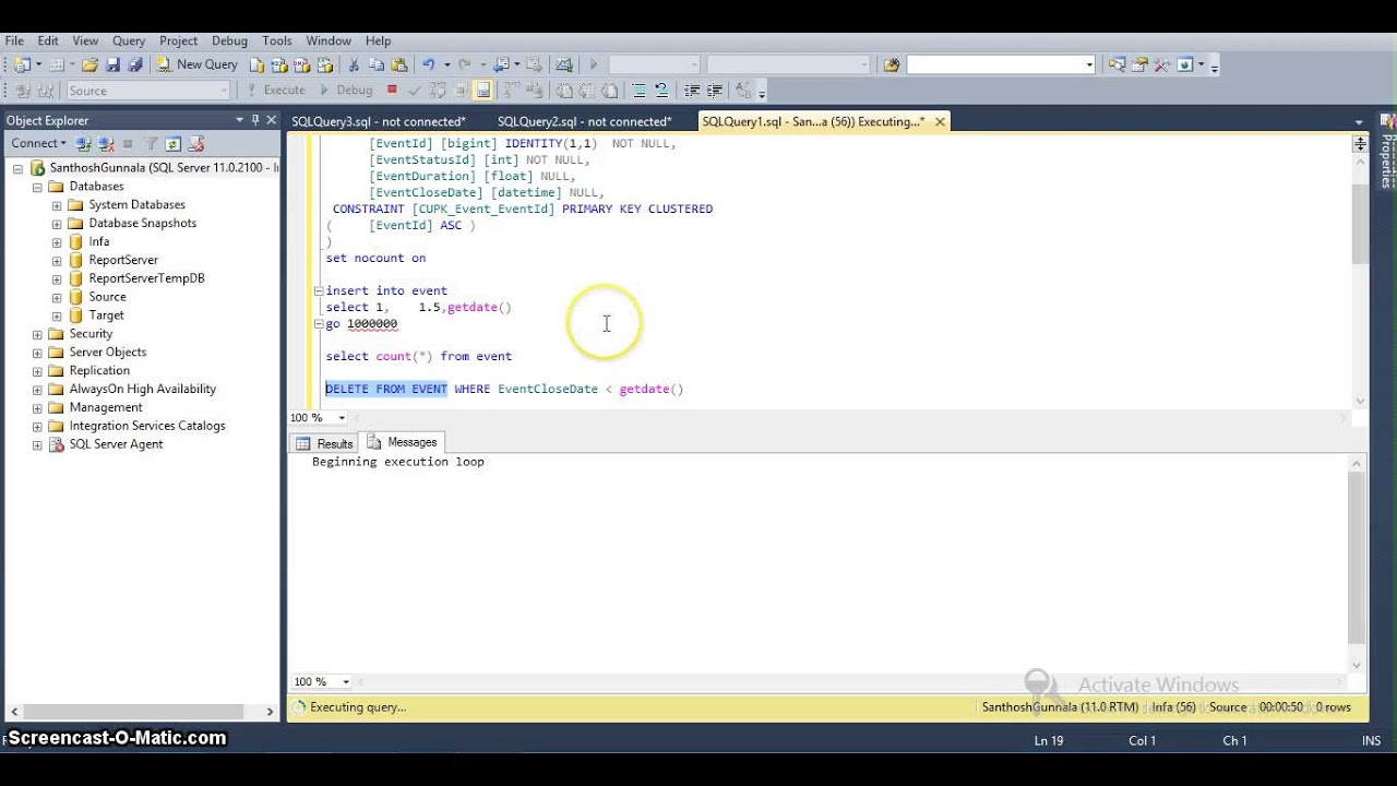 SQL Server Table Clean Up