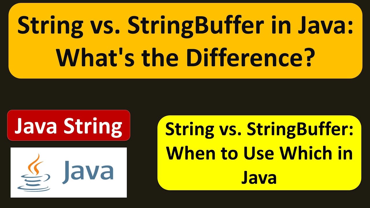 String vs. StringBuffer in Java: What's the Difference? | Java Tutorial