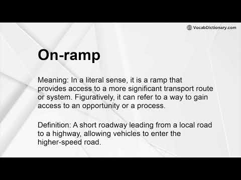 On-ramp Meaning