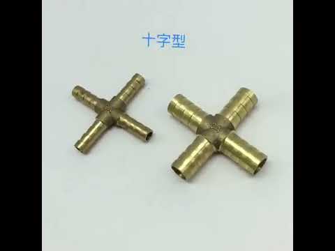 Cross brass pipe pagoda water pipe fittings hose barb 4 way connector