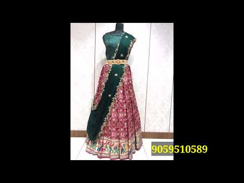 #party#wear#jacquard#silk #patola#design #half #sarees#9059510589 #