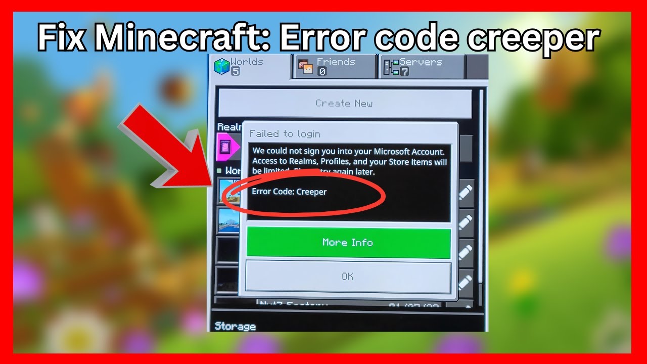 Minecraft: Error code creeper (Quick fix)