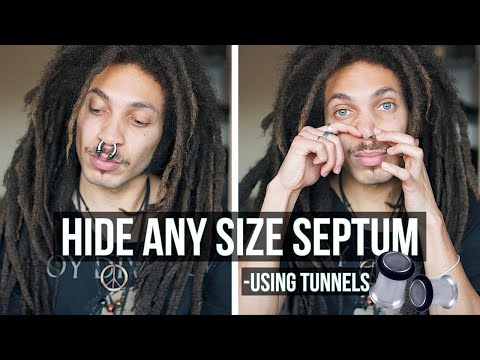 How To Hide Your Septum Piercing | ANY GAUGE SIZE
