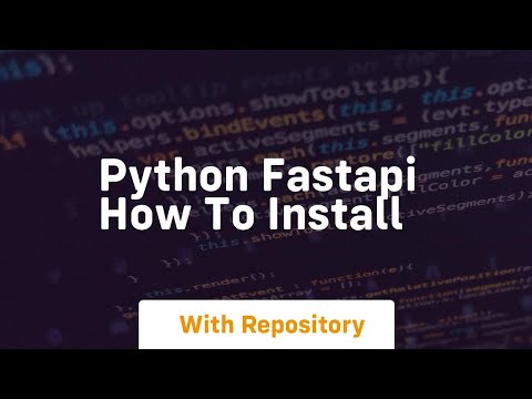 Python fastapi how to install