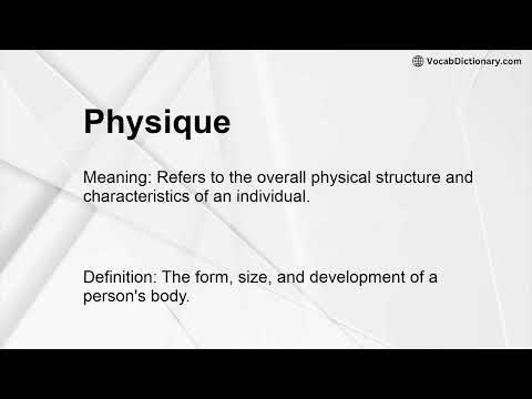 Physique Meaning