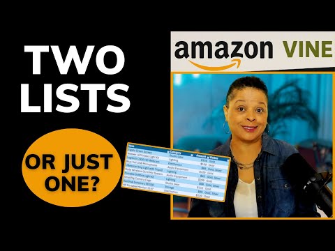 Amazon Vine Two Lists or Just ONE?