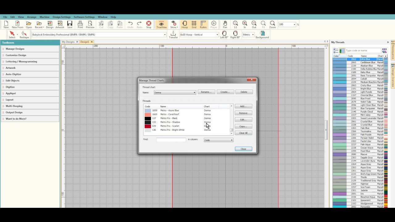 Wilcom Hatch Tutorial - Create your own custom color chart