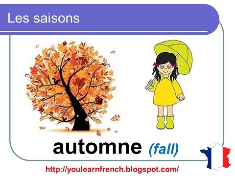 French Lesson 8 - The four seasons in French - Les saisons en français - Las estaciones en francés